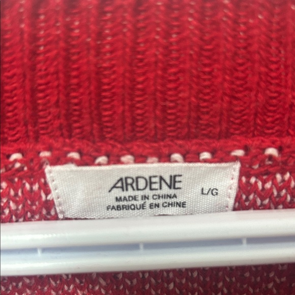 Ardene | Sweaters | Ardene Red Sweater With Snowflake And Tree Patterns ...